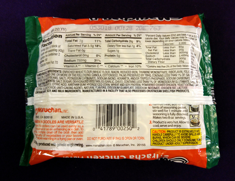 Maruchan Sriracha Chicken Flavor Ramen - The Spicy Lunatic