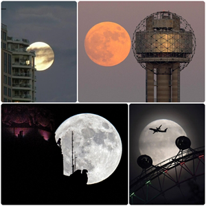 How super moon of Poya Day appeared all over the world in photos