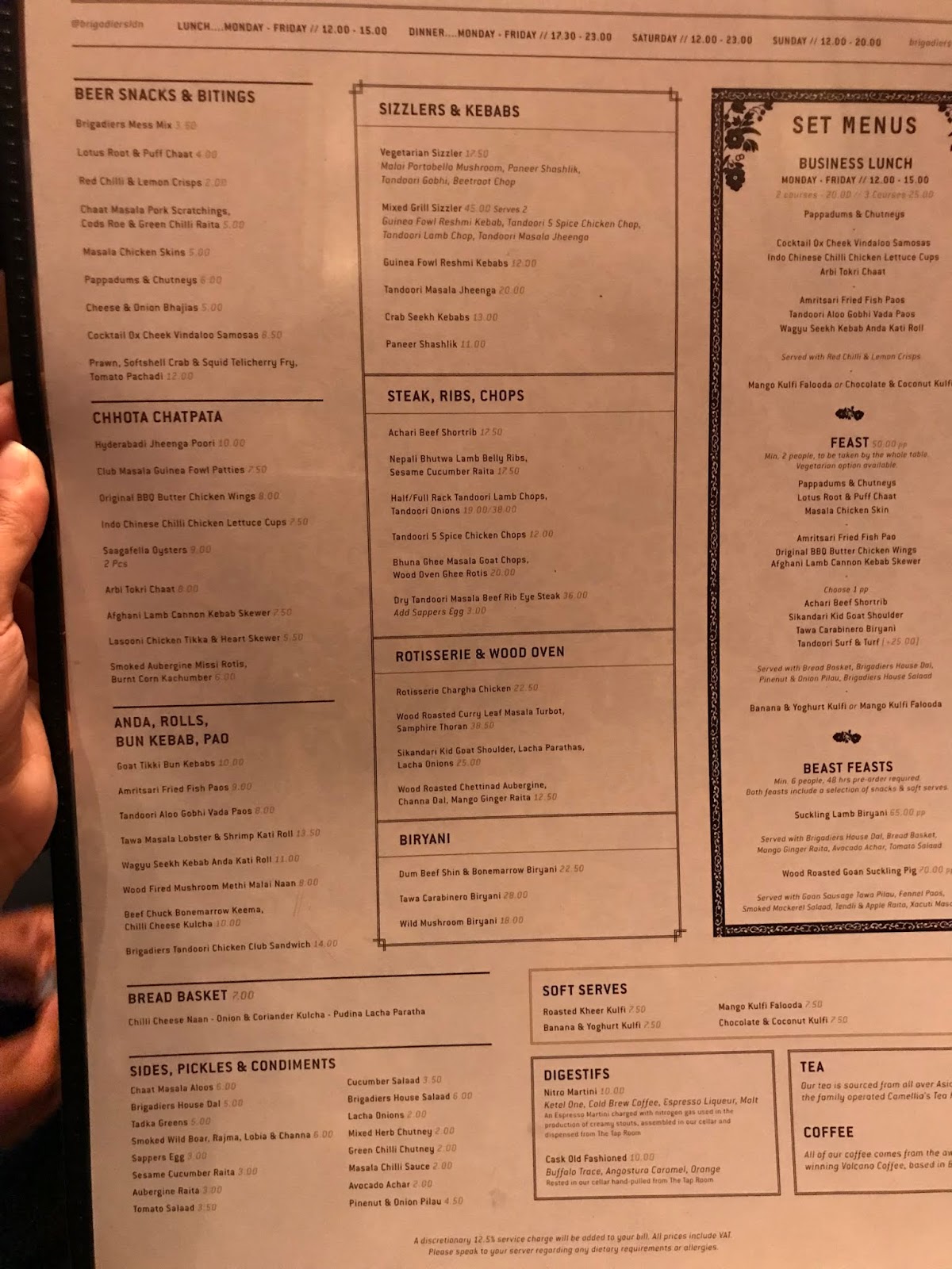 Brigadiers Indian Restaurant Review