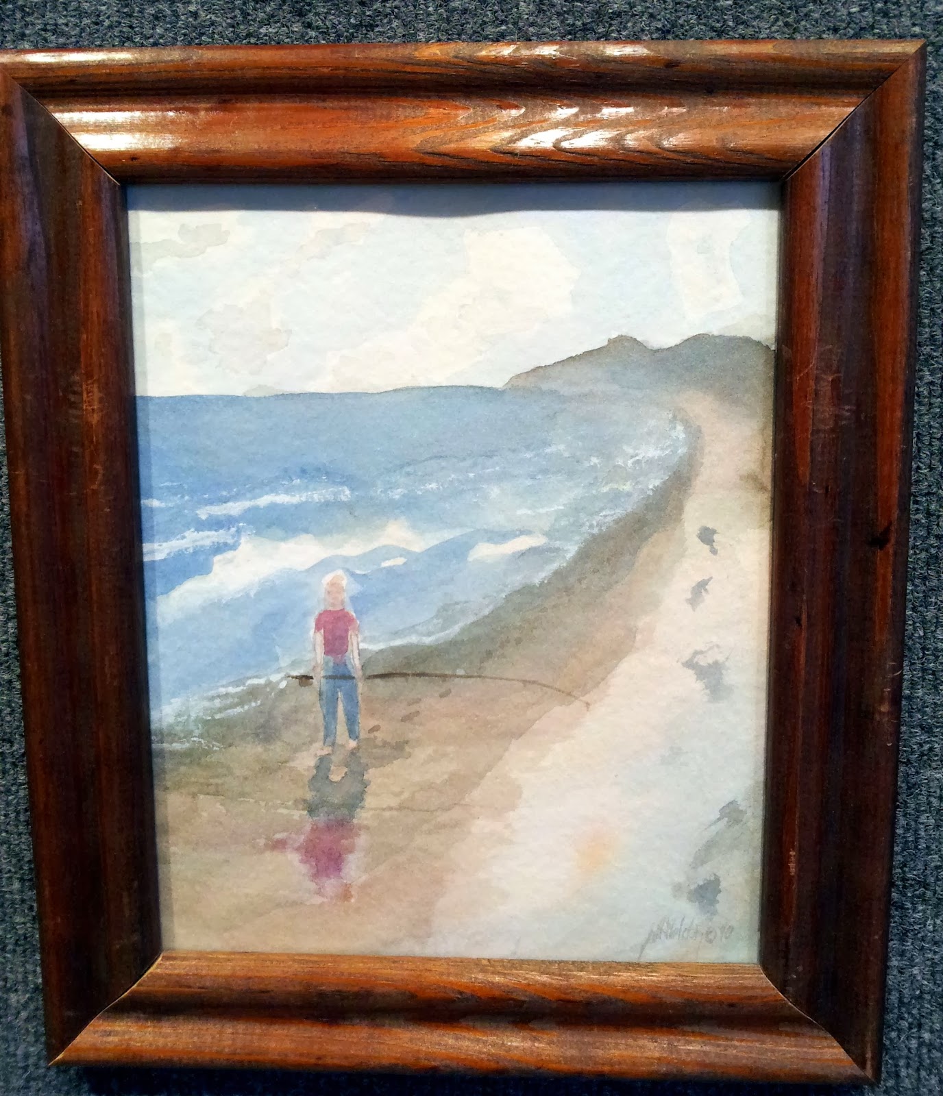 History and Culture by Bicycle: Jeff Weldon Paintings, Boy Fishing, 1990