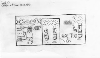 30 Day Draw Blog: Day 10 - Create a 3 panel comic strip.