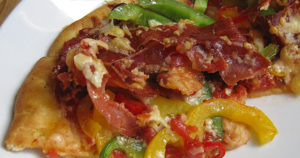 Homemade Pizza Recipe - Serrano Ham and Chorizo | A Glug of Oil