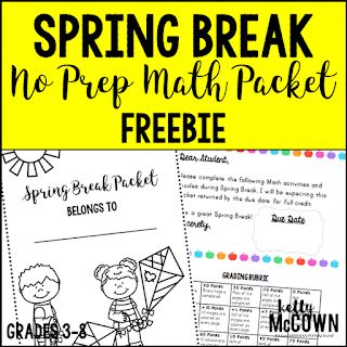 Kelly McCown: Spring Break Packet