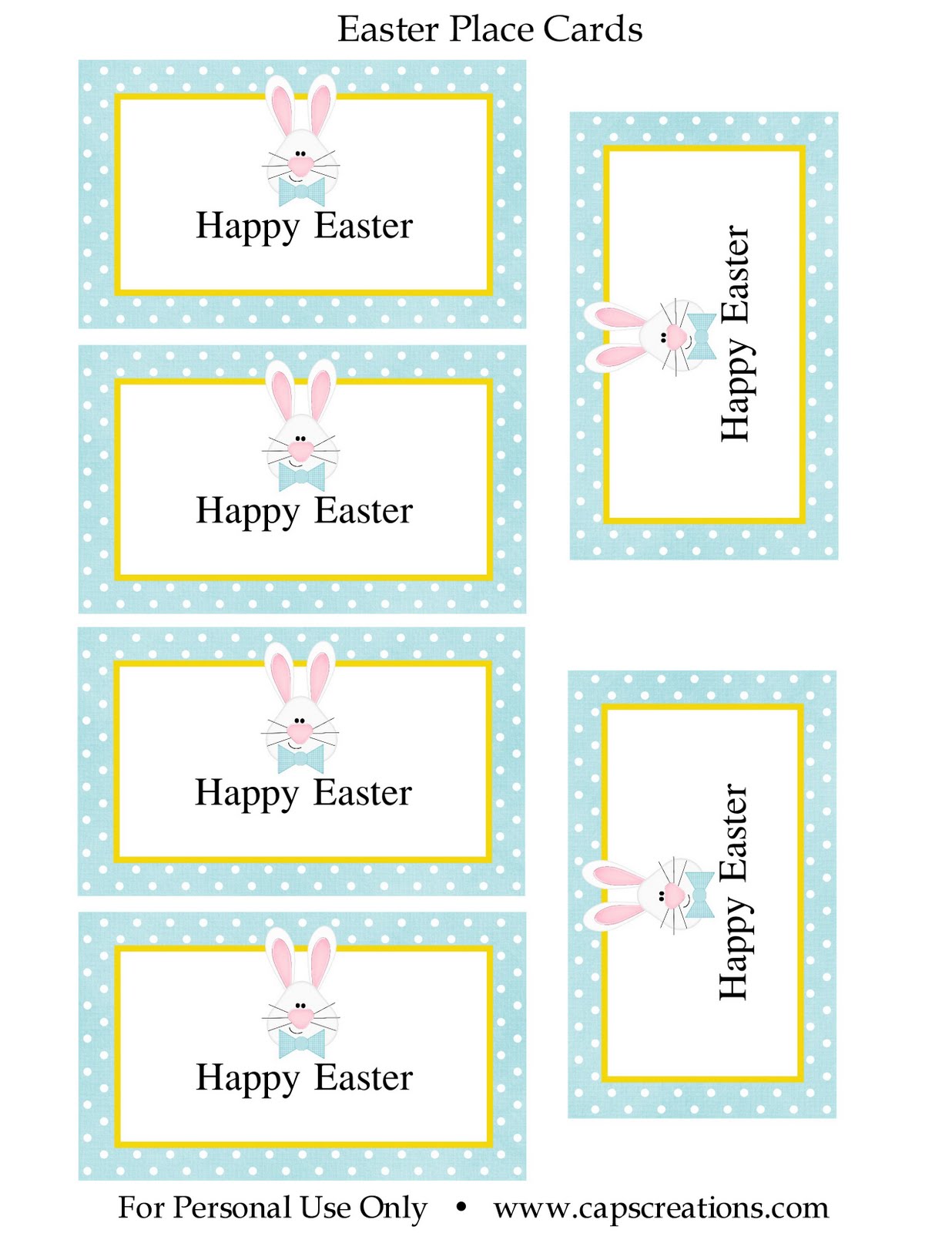 Cap Creations: Easter Printables