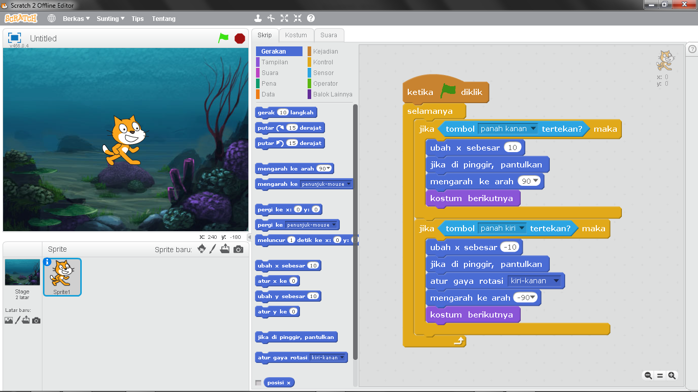 TUTORIAL PEMBUATAN GAME MENGGUNAKAN SCRATCH 2