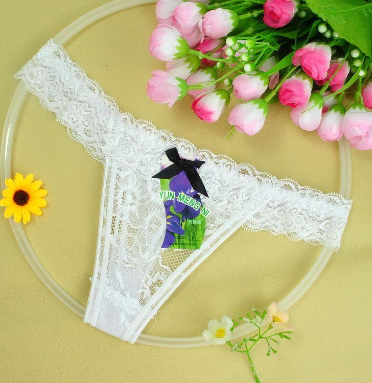 Fashion Care 2u U191 1 Sexy White Sheer Lace Trim G String Womens