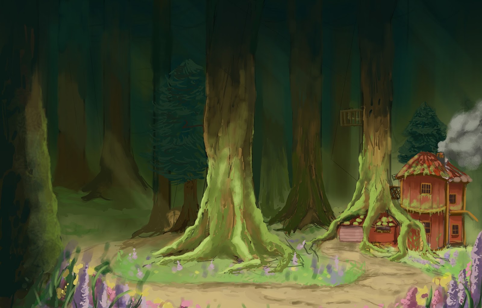 BG PAINTING FOR ANIMATION: Robin Sarmiento environment 1