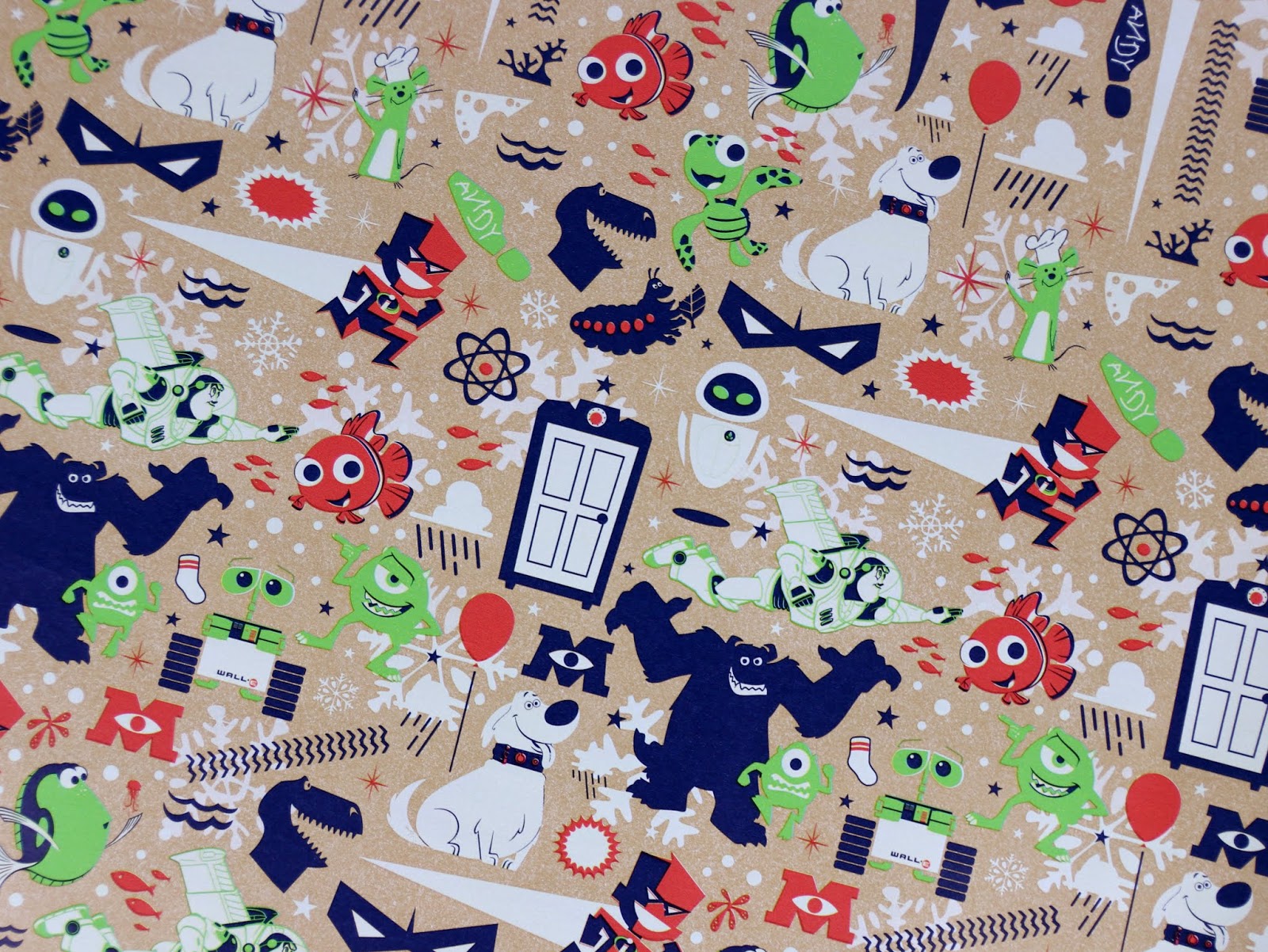 Dan the Pixar Fan: Pixar Holiday Gift Wrap 2018 (From Five Below)