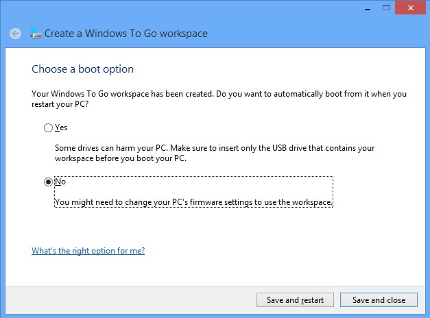 My Tech Sharing: How to create Windows To Go workspace in Windows 8