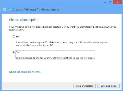 My Tech Sharing: How to create Windows To Go workspace in Windows 8