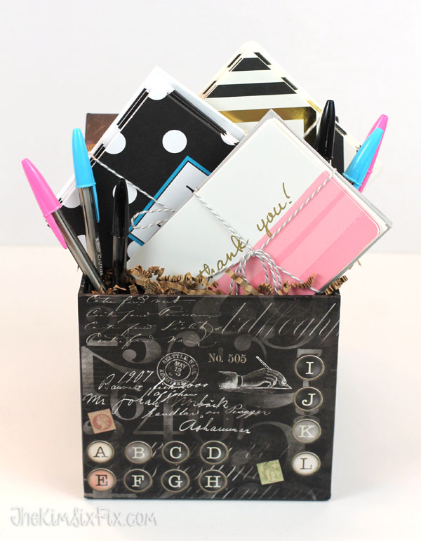 Finally, I added a gift card and the thank you card. I used glittered ...