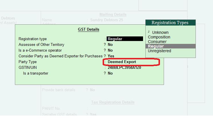 Goodwill Learning World: GST 0.1% Deemed Export Sales in Tally Erp 9