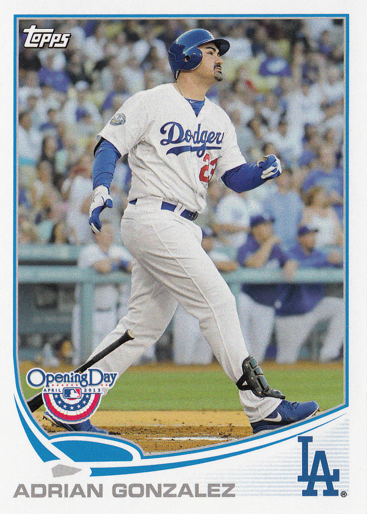 Dodgers Blue Heaven: 2013 Topps Opening Day Baseball - Dodgers Base Cards