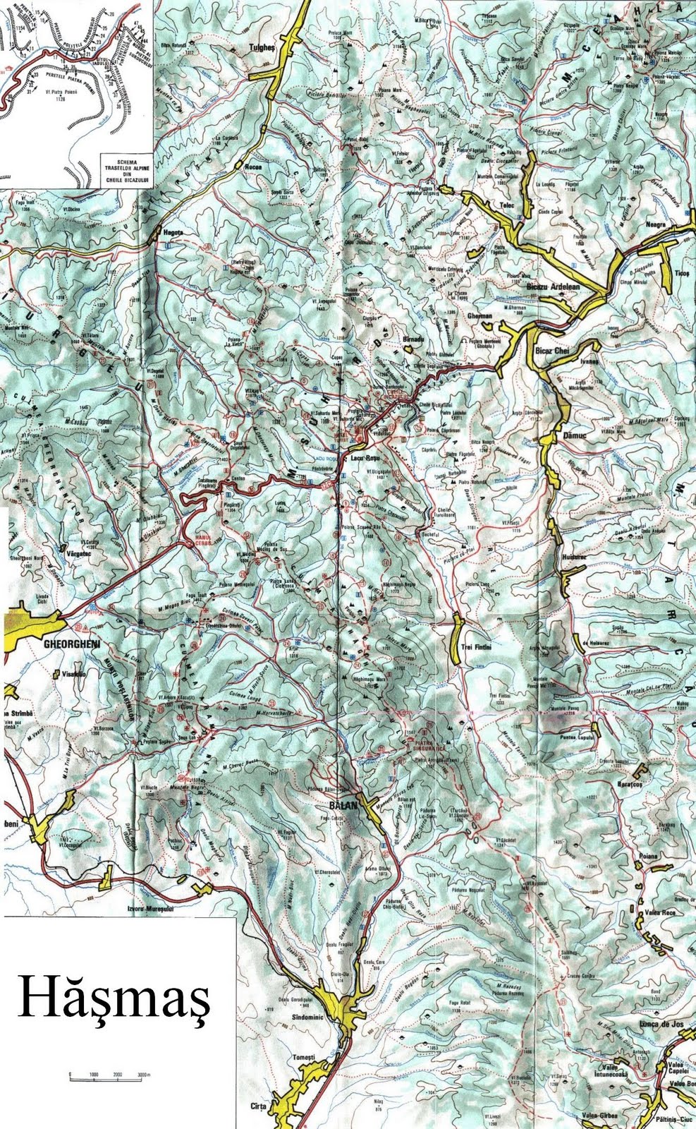 Harta Trasee Montane: Harti turistice trasee montane