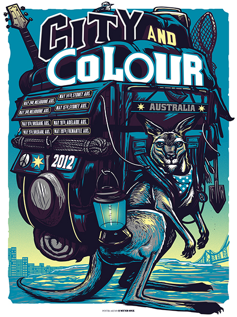 INSIDE THE ROCK POSTER FRAME BLOG: Munk One City and Colour Australia ...