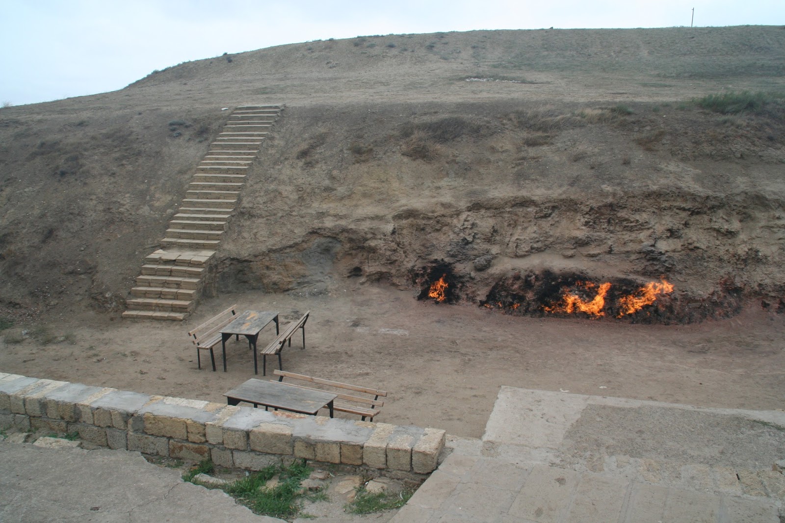 #850 Yanar Dag (Fire Mountain), Abseron Peninsula, Azerbaijan ...