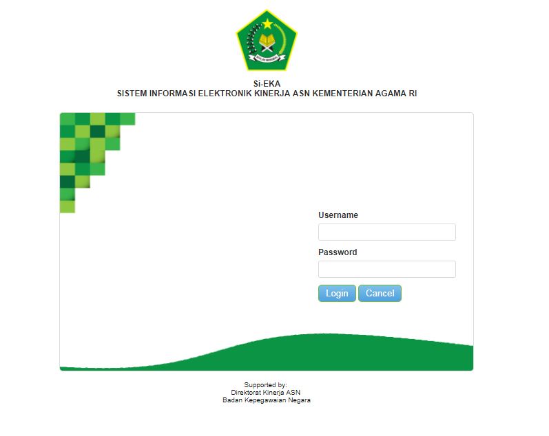 http://sieka.kemenag.go.id/kinerja Alamat Aplikasi Si-EKA Kemenag ...
