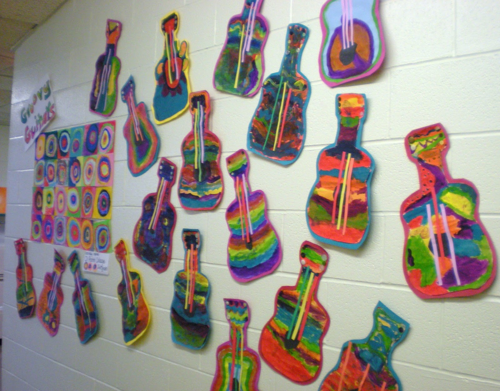 Miss M's Art Room: 1st Grade Groovy Guitars