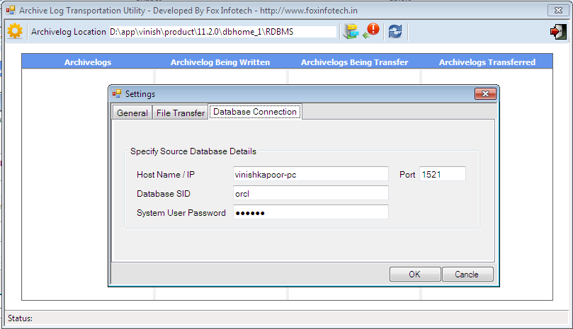 Download Free Oracle Archive Log Transport Utility