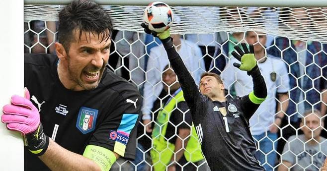 lusosports: Gianluigi Buffon (38) vs Manuel Neuer (30)