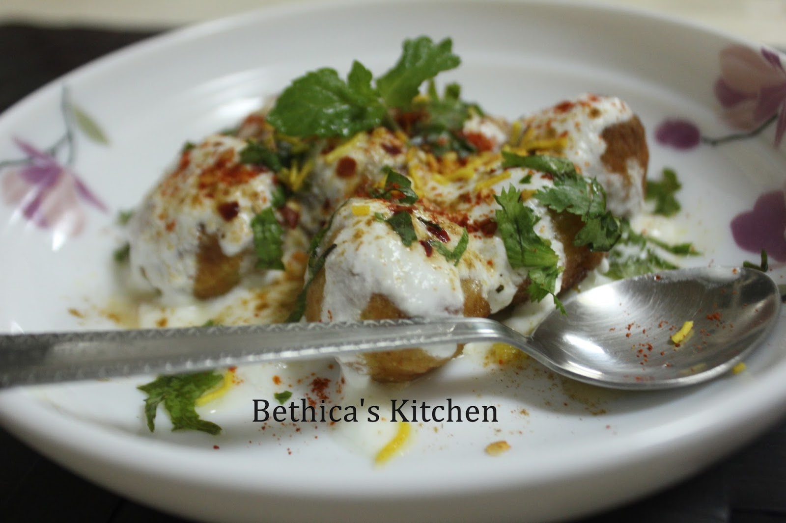 Bethica's Kitchen Flavours: Dahi Bhalla (Fried Lentil Dumplings In ...