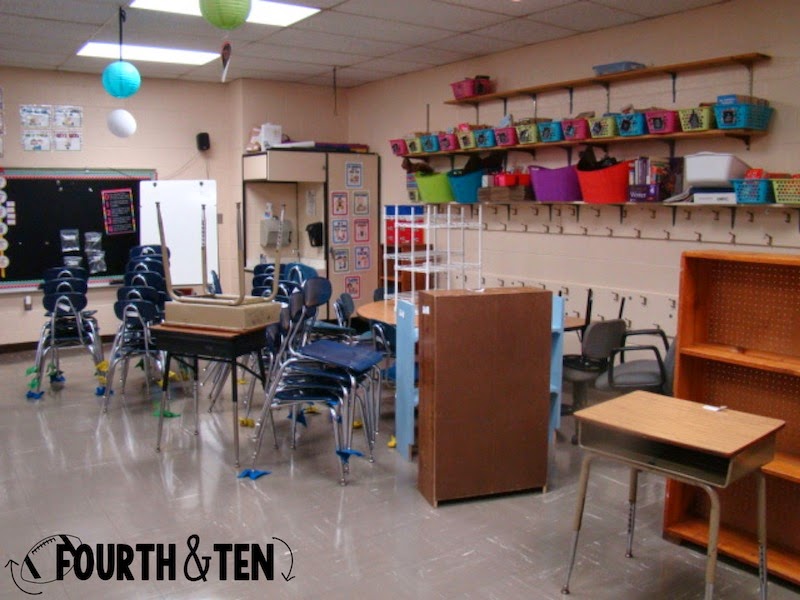 Fourth and Ten: Classroom in Chaos Day One of Organizing My Classroom ...