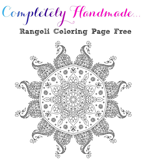 Completely Handmade......: Diwali Rangoli Design Freebie