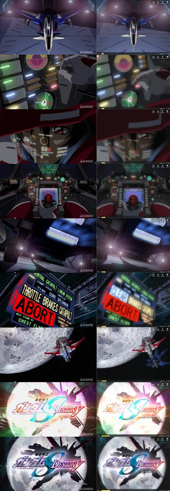 Gundam SEED Destiny HD Remaster sample comparison