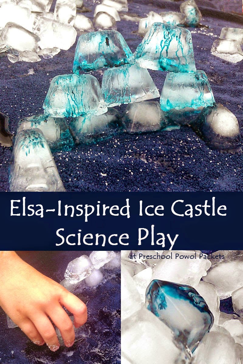 Elsa's Ice Castle Science Experiment Play | Preschool Powol Packets