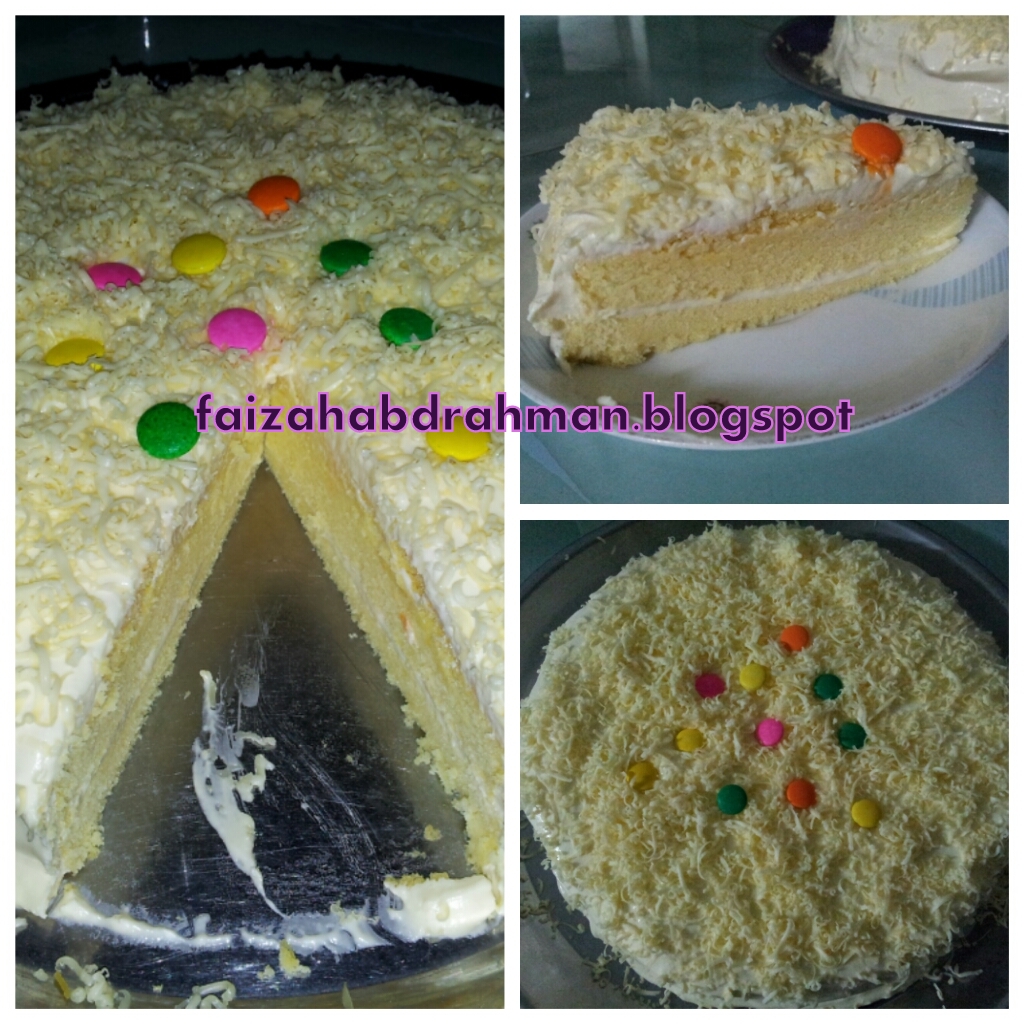 Faizah's Blogspot: Resepi Kek Cheese Salju ( Snow Cheese Cake )