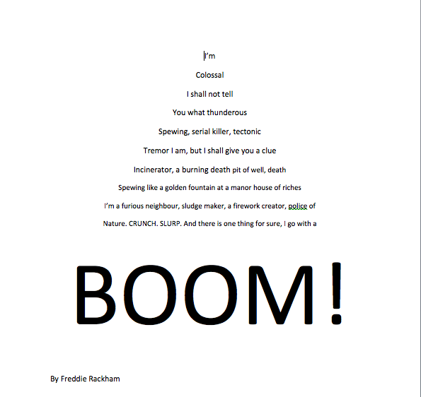 Every Child is a Writer!: Volcano Poems