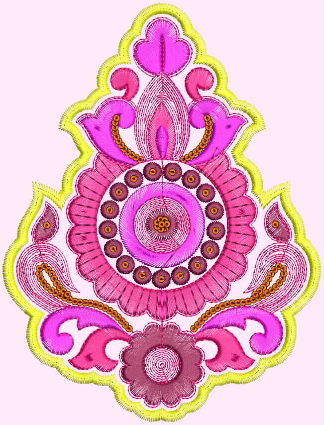 EmbDesignTube: 3mm Spangle Piece On Topology Surface Designs