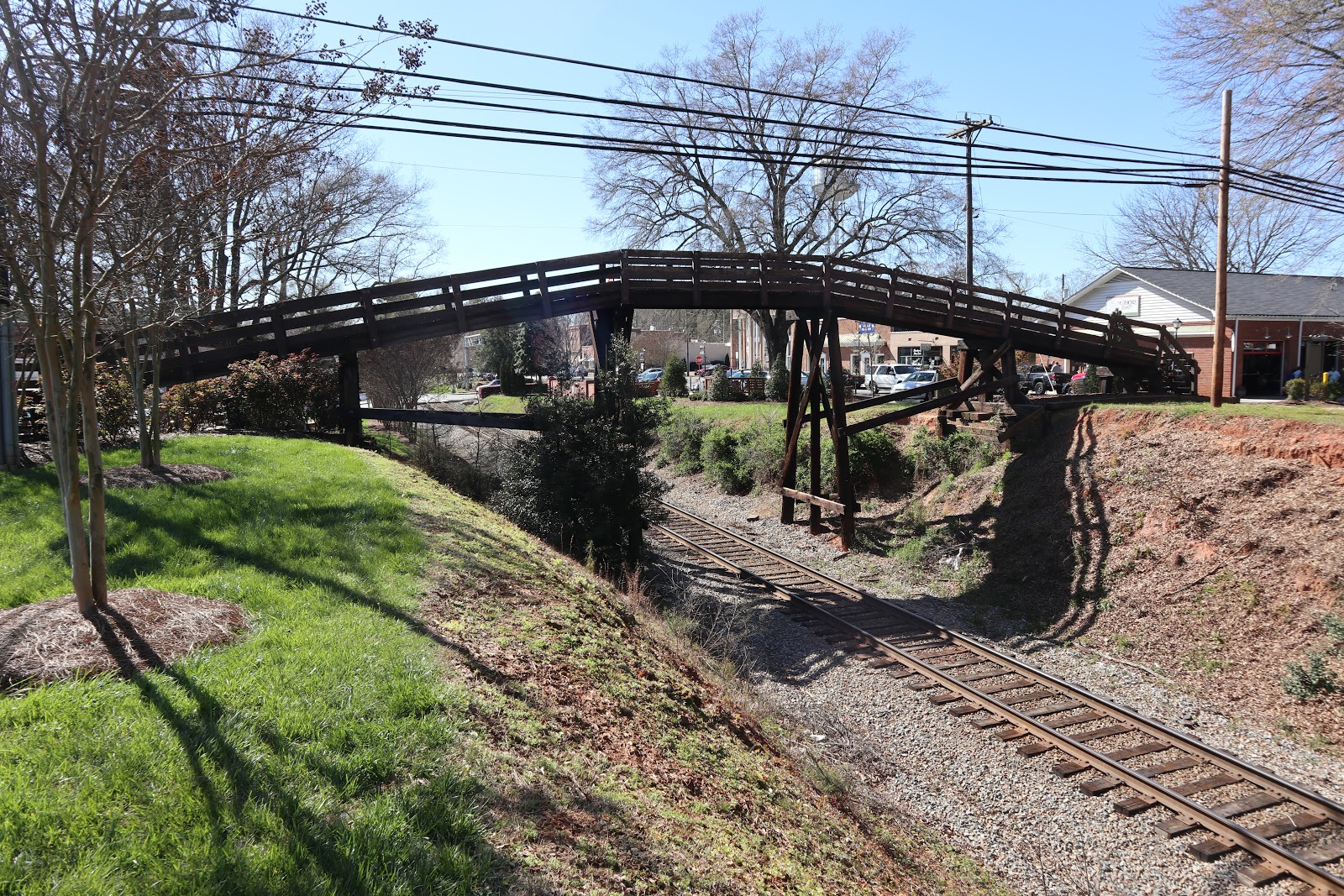 The Model Railroader's Notebook: Wooden Pedestrian Bridge over Railroad ...