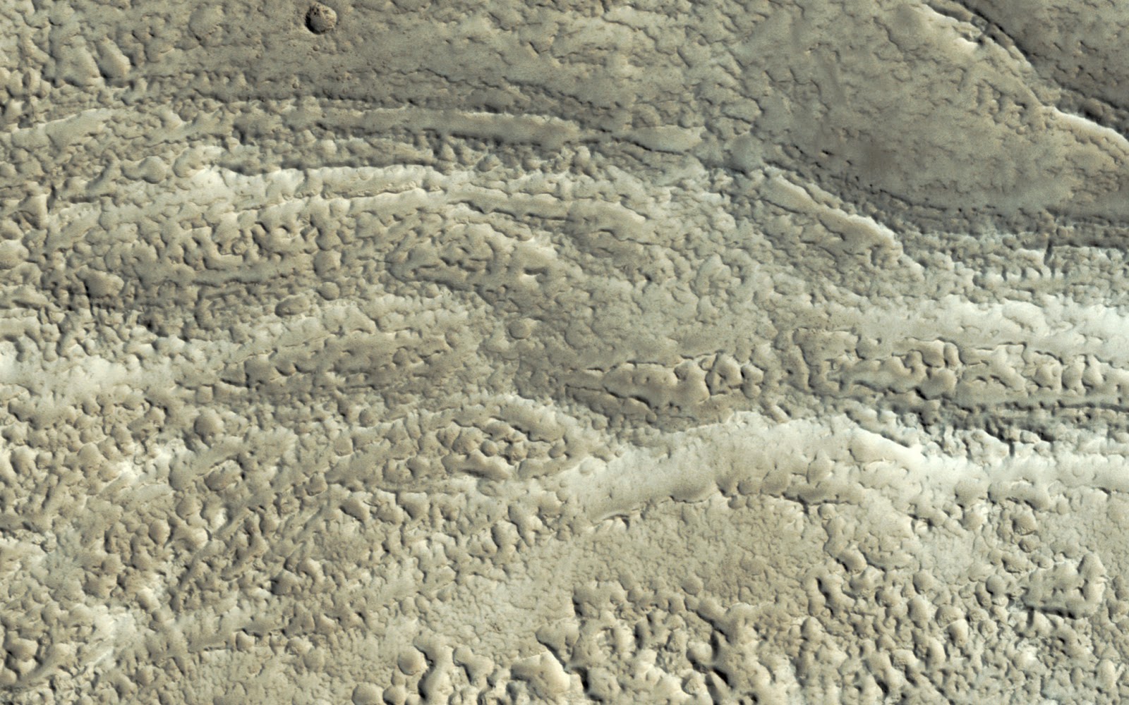 Areology: Sinous Ridge South of Moreux Crater