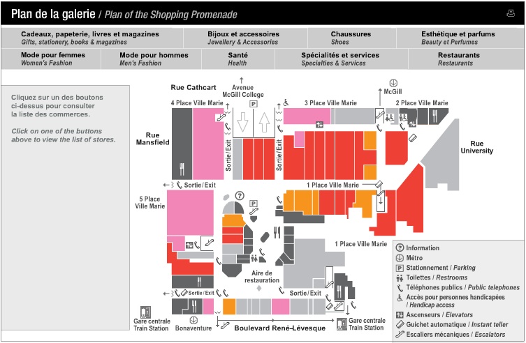 Place Ville Marie's current retail plan