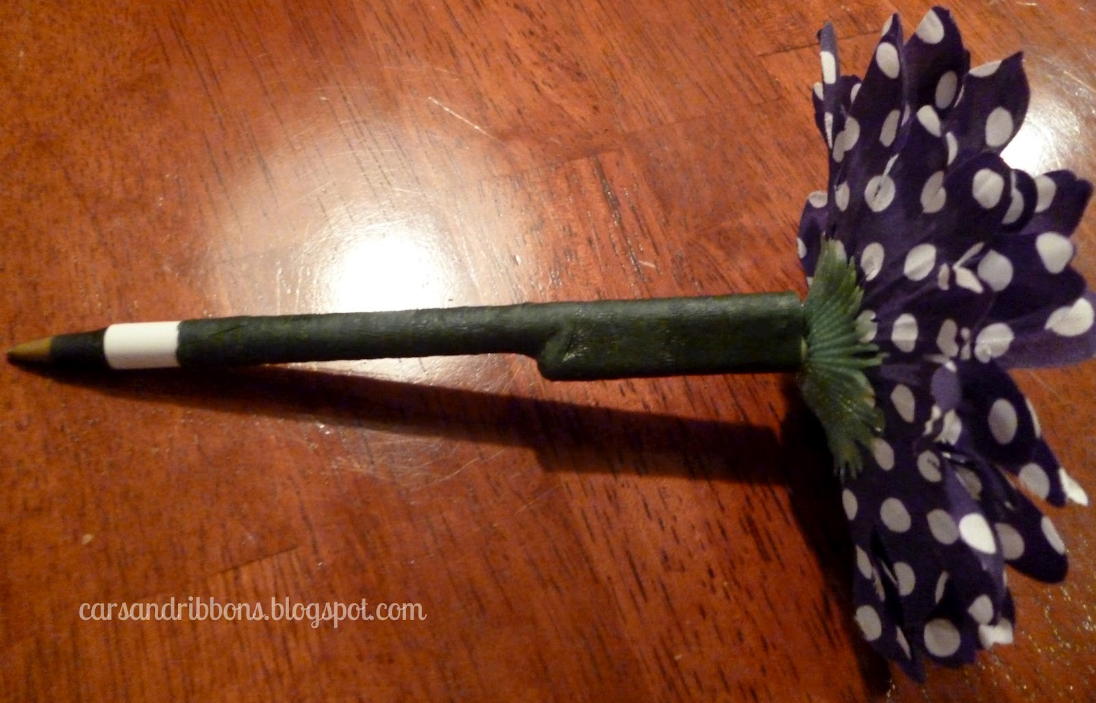 Cars and Ribbons: Flower Pens