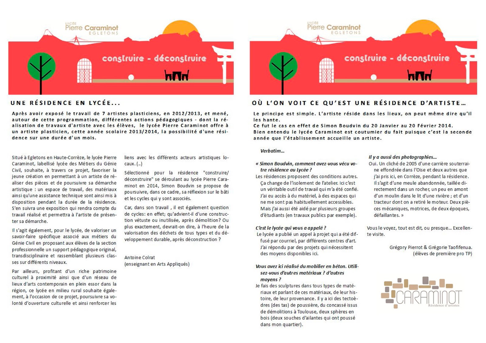 cARaminoT residence: Guide de visite