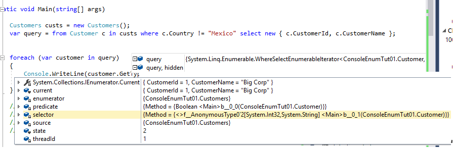 C# for Windows Desktop: C# - IEnumerable++ Our First Linq Query