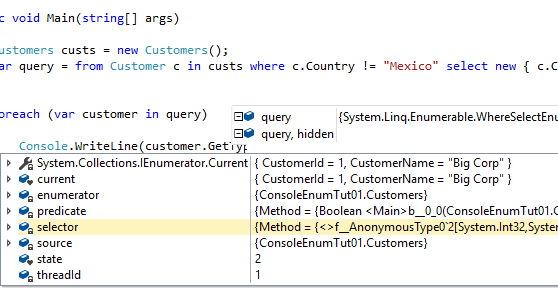 C# for Windows Desktop: C# - IEnumerable++ Our First Linq Query