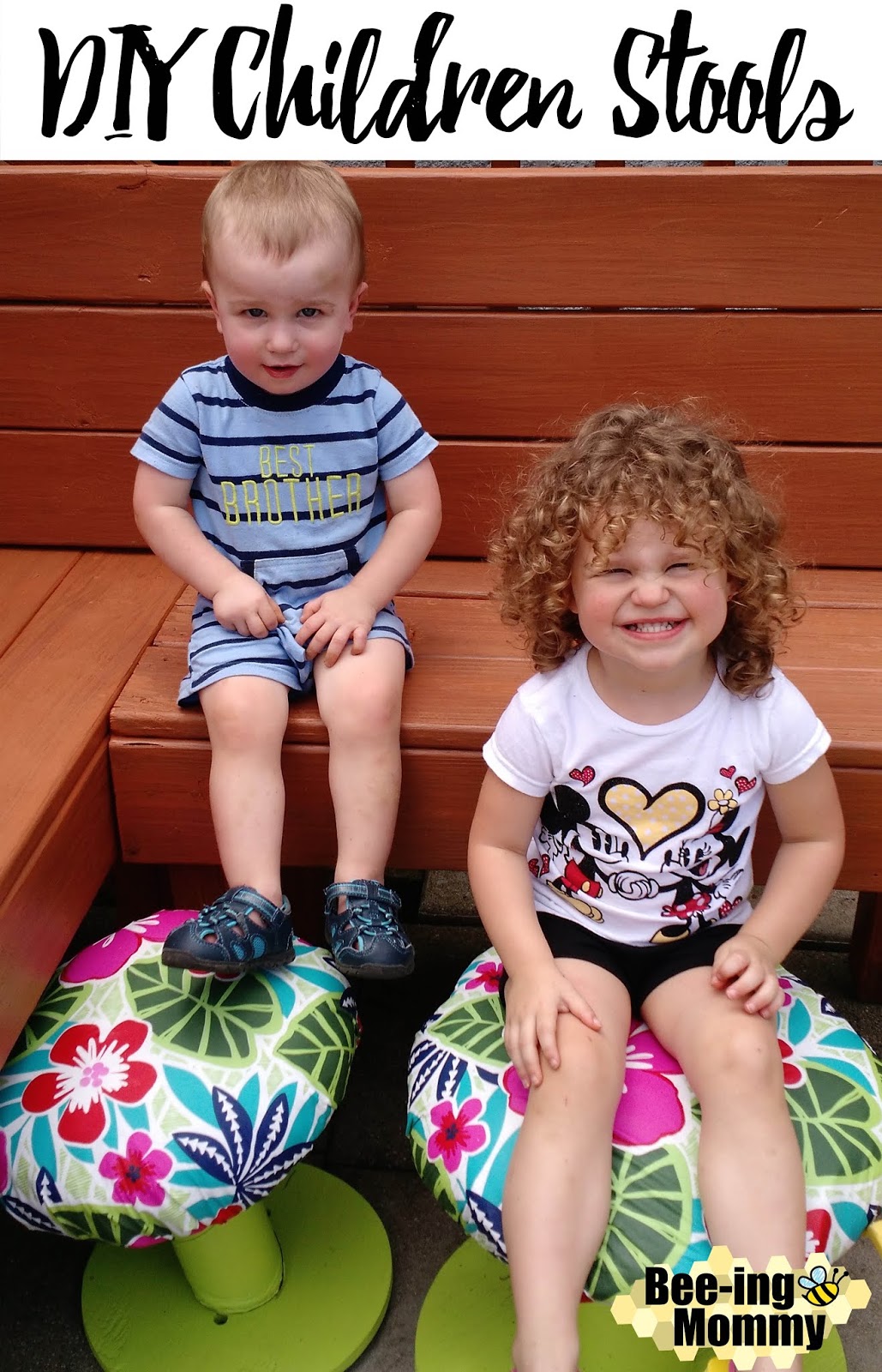 DIY Children Stools made from Spools