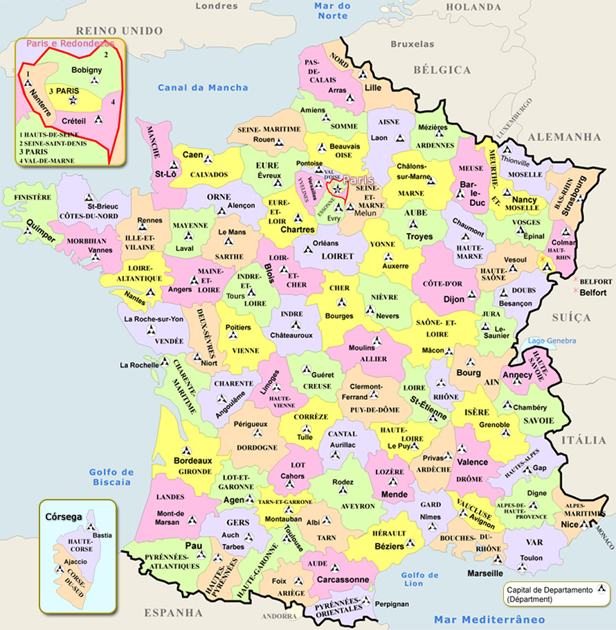 Mapa Da França Com Cidades Principais - NOTÍCIAS E CULINÁRIA