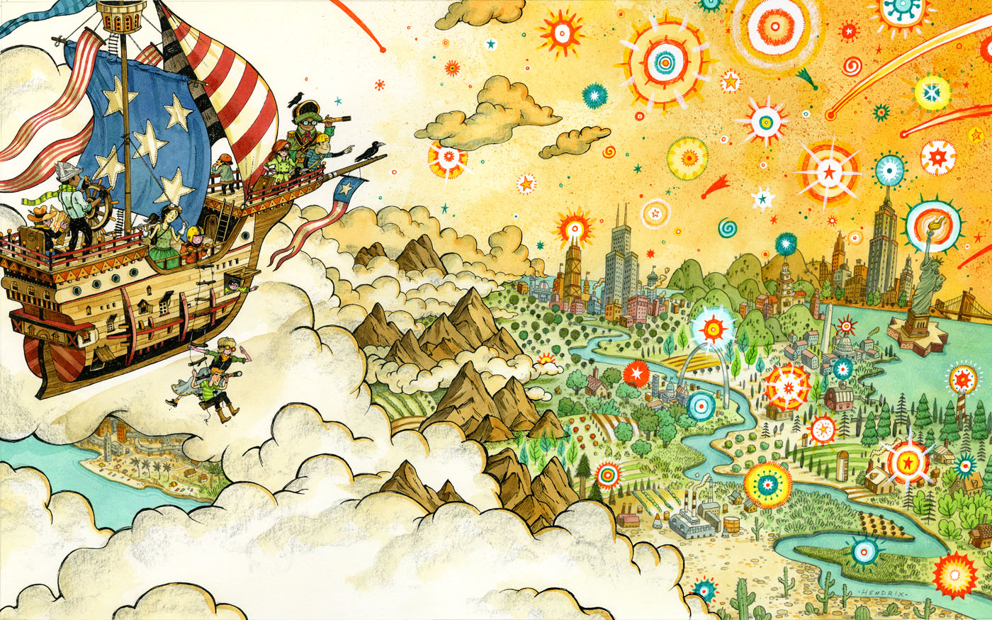 Drawing On Deadline: Sea to Shining Sea...