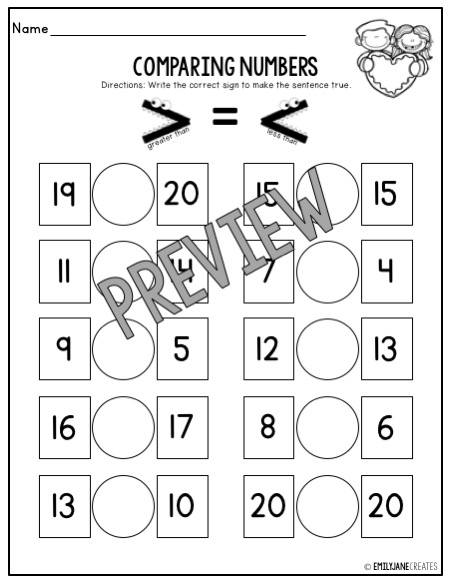 Emily Jane Creates: FEBRUARY NO PREP KINDERGARTEN PACKET-OVER 100 PAGES!