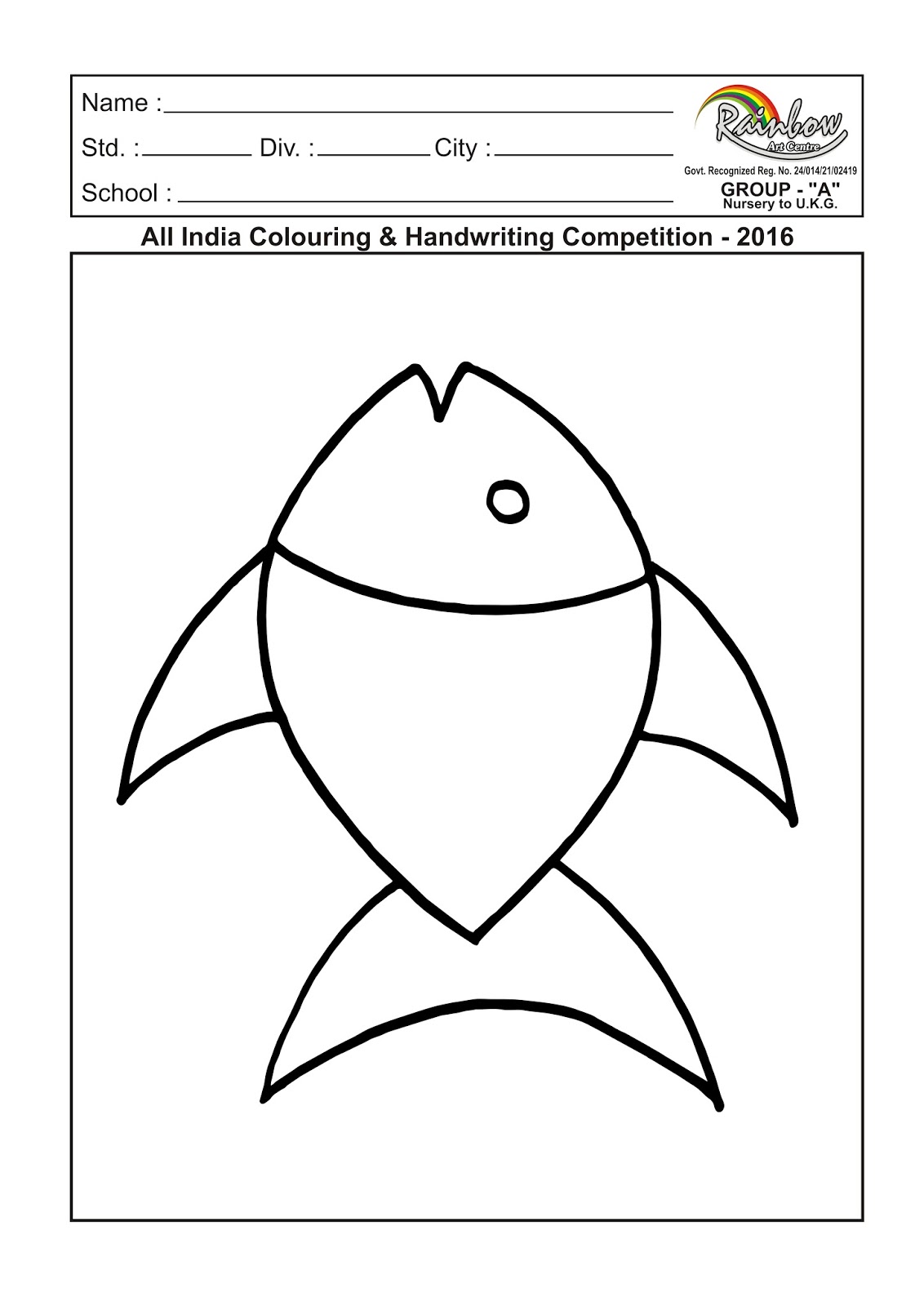 National Level Colouring & Handwriting Competition 2016