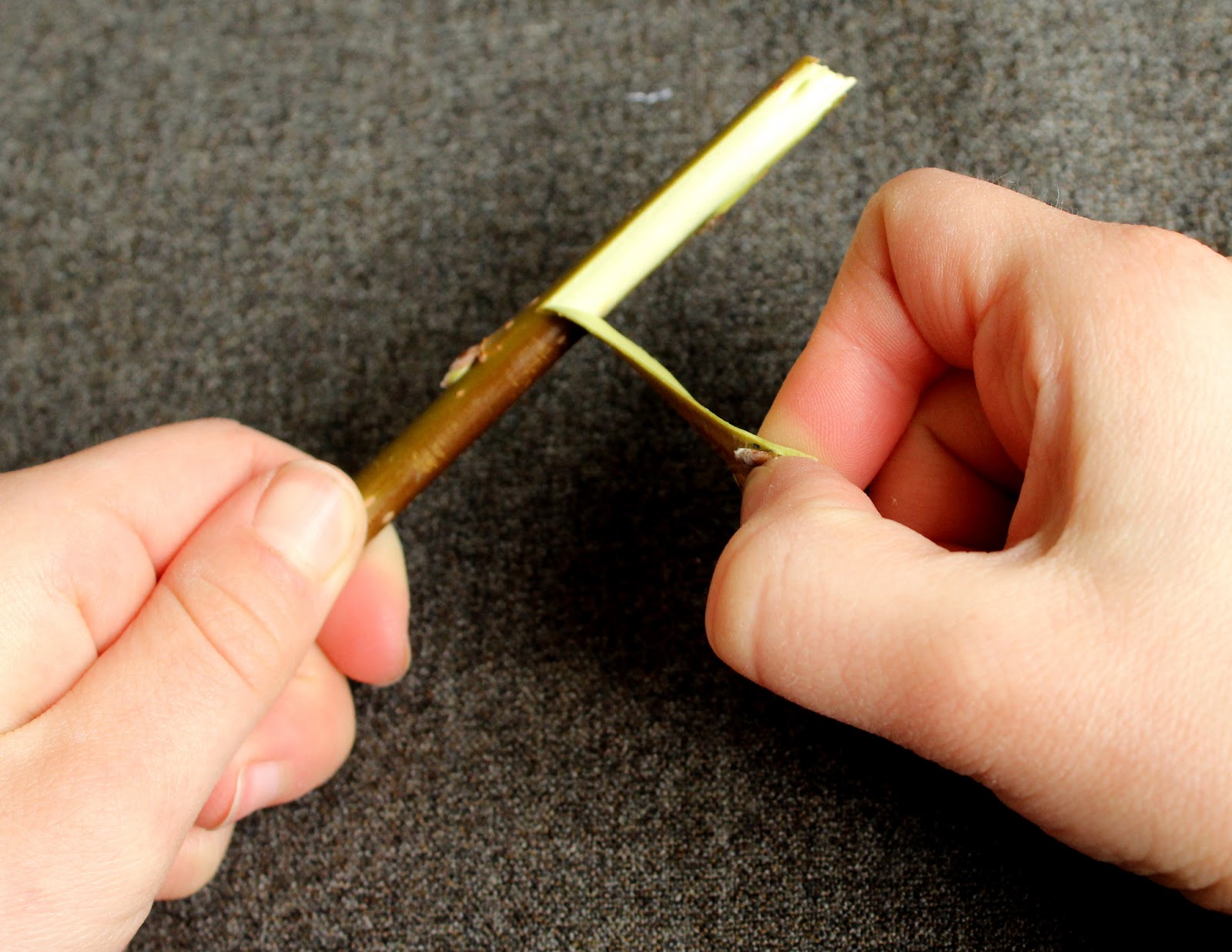 Rag rug making: a homemade extra large darning needle