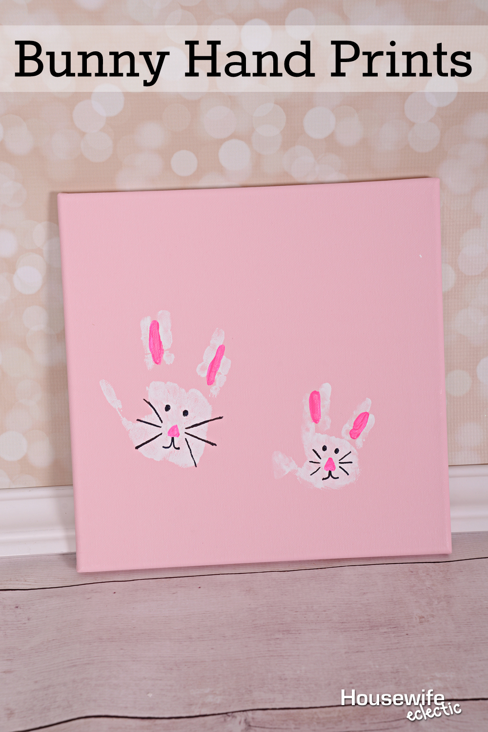 Bunny Hand Print Art - Housewife Eclectic
