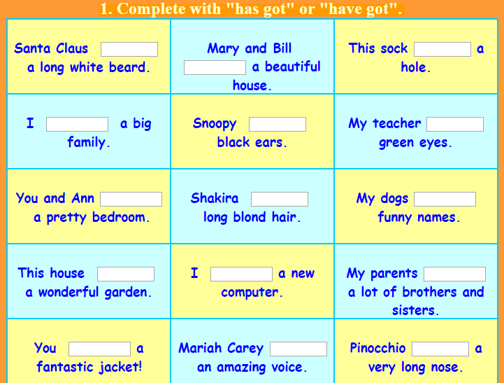 Have Fun Learning English F.Y.: Grammar activities
