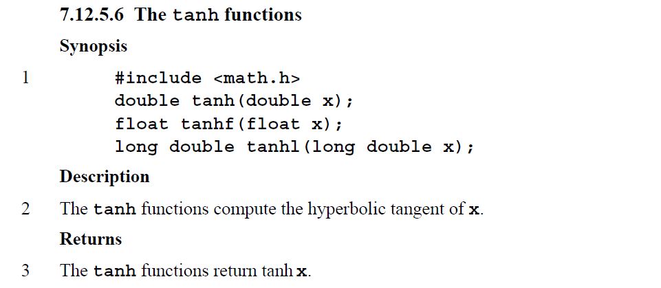 Lessons In Coding: The tanh Function in C & C++