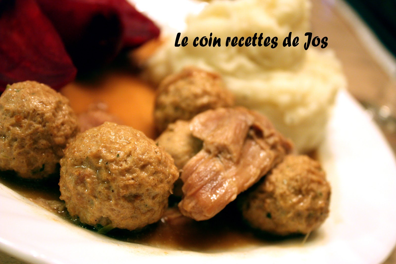 Le coin recettes de Jos: RAGOÛT DE BOULETTES DE RICARDO