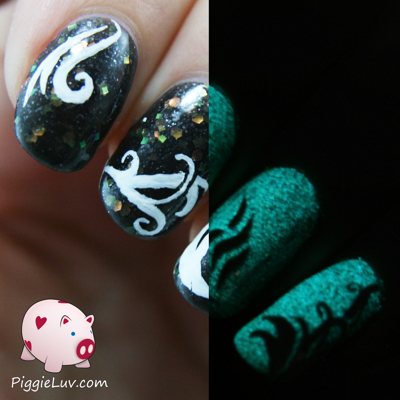 PiggieLuv: Tribal nail art with Indigo Bananas Medusa Transducer